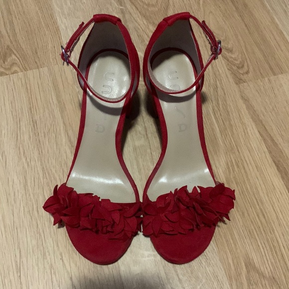 Unisa | Shoes | Unisa Red Flower Heels | Poshmark